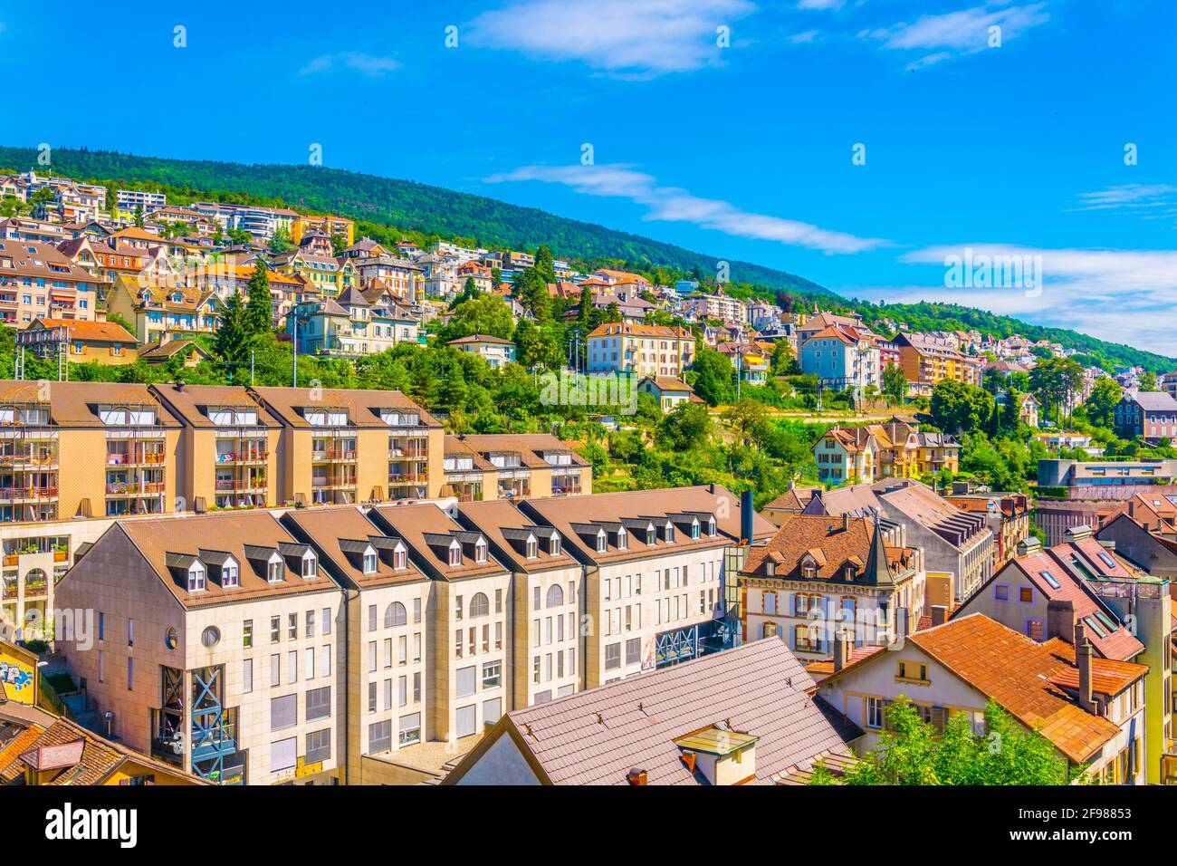 Rooftops of Neuchatel in Switzerland Stock Photo - Alamy