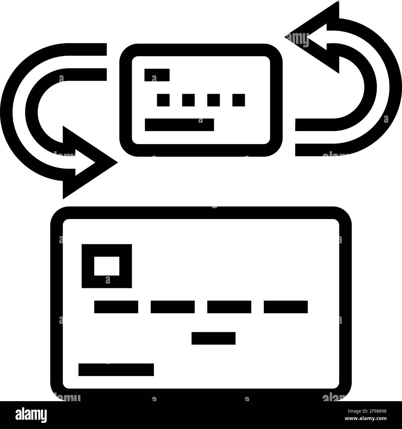 transfer card line icon vector illustration Stock Vector Image & Art ...