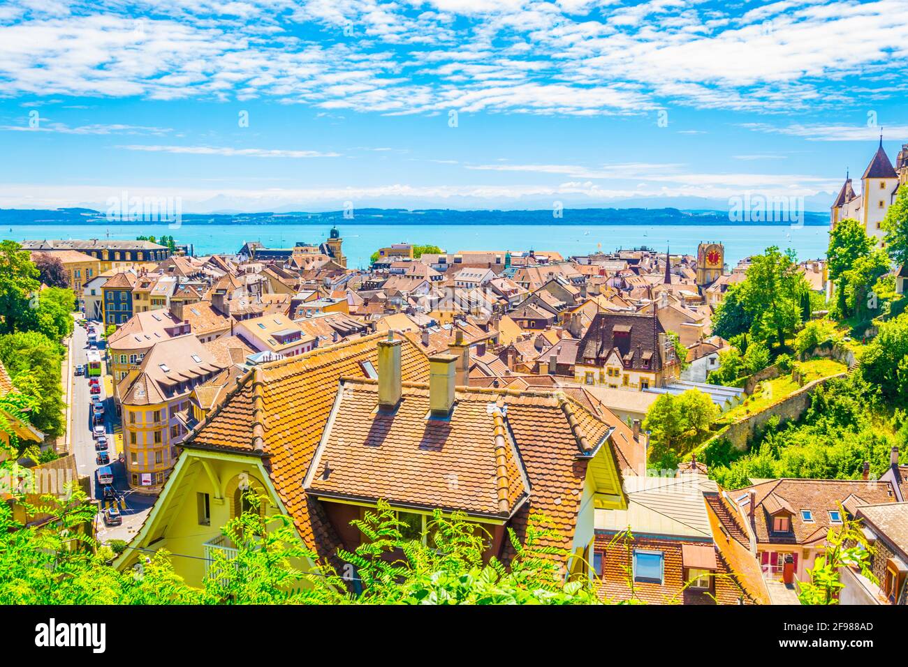 Aerial view lake neuchatel hi-res stock photography and images - Alamy