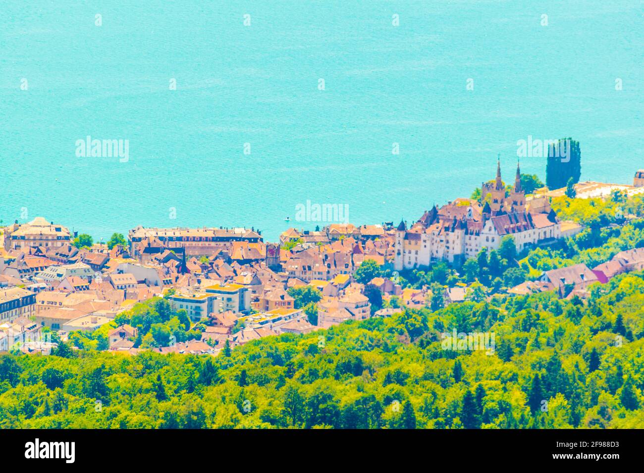 Neuchatel castle in Switzerland Stock Photo - Alamy
