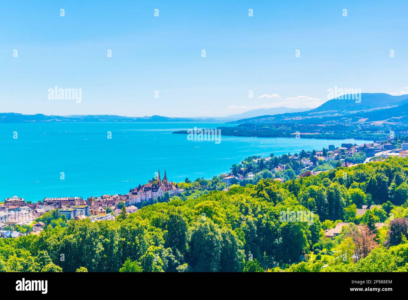 Neuchatel castle in Switzerland Stock Photo - Alamy