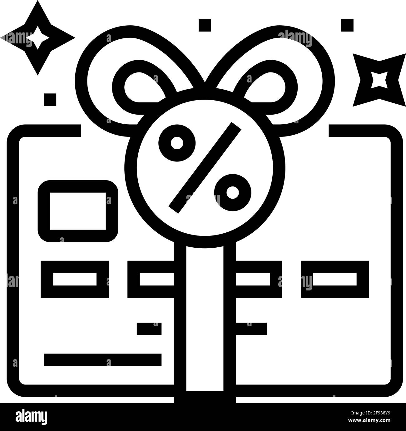 bonus card line icon vector illustration Stock Vector Image & Art - Alamy