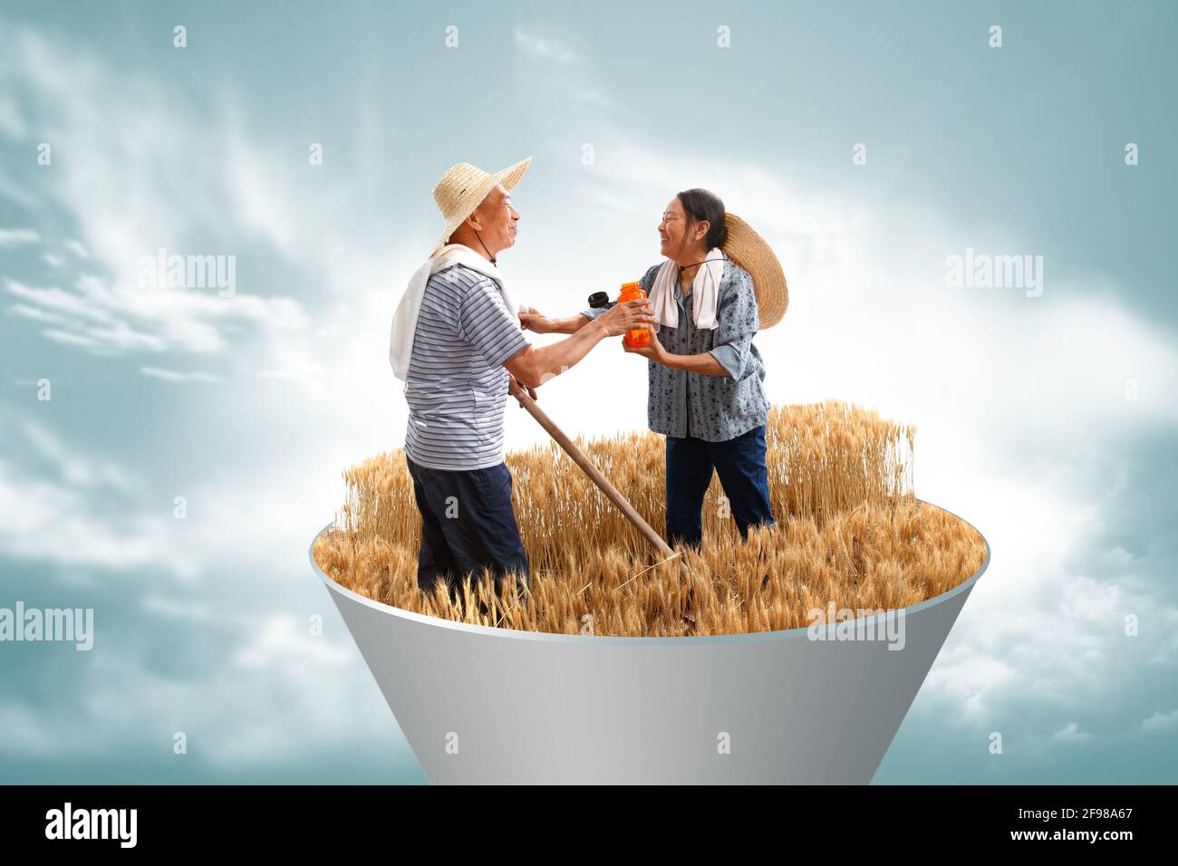 The catcher in the peasant couple Stock Photo - Alamy