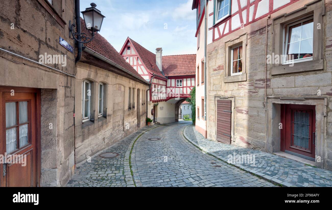 Old gate guard, wine tavern, city gate, half-timbered house, facade ...