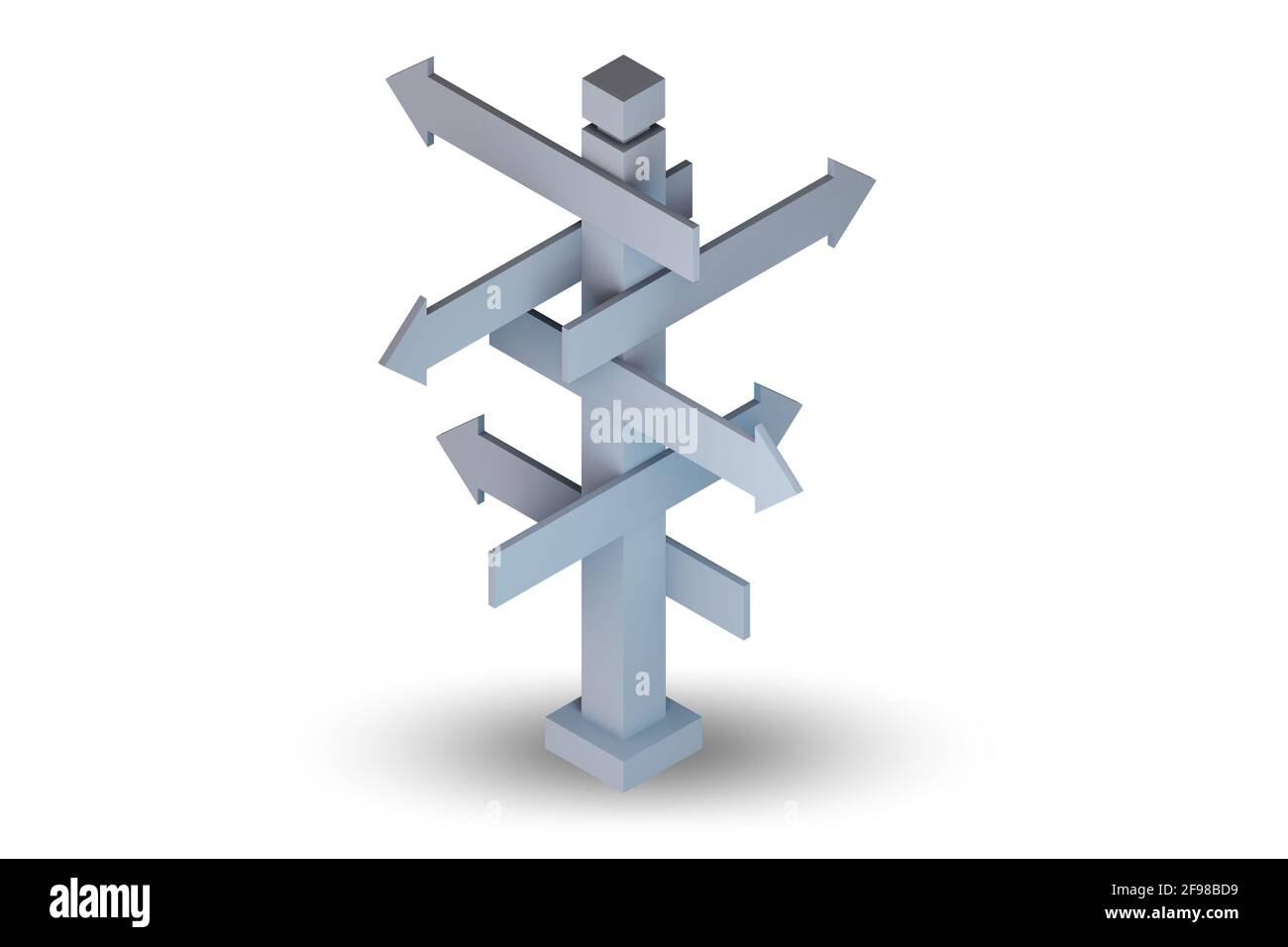 Road direction side in the navigation concept - 3d rendering Stock ...