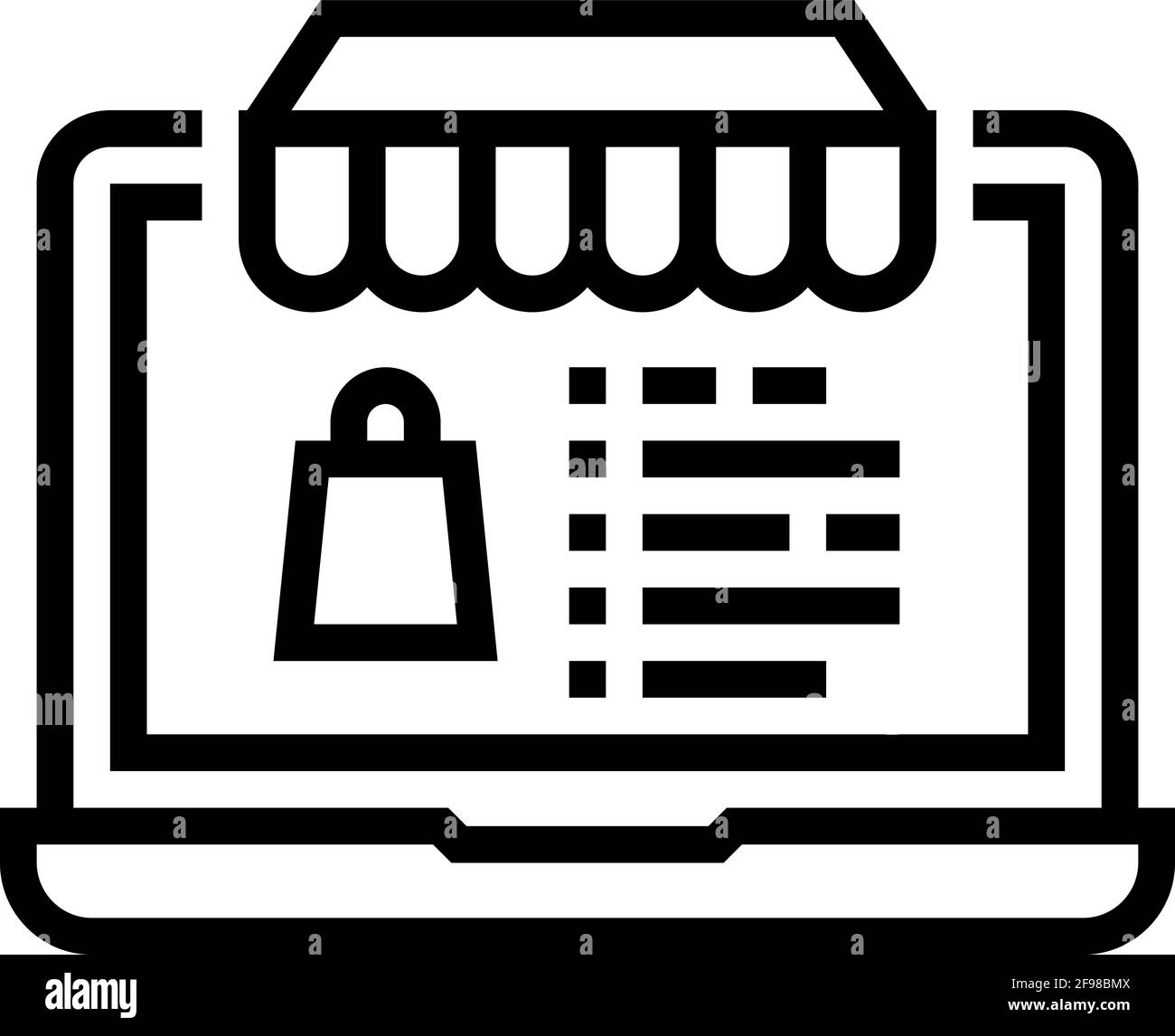 online shop line icon vector illustration Stock Vector Image & Art - Alamy