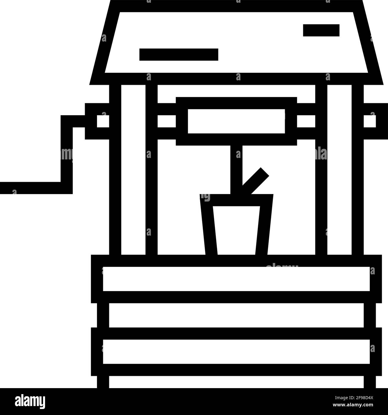 Well water line icon Black and White Stock Photos & Images - Alamy