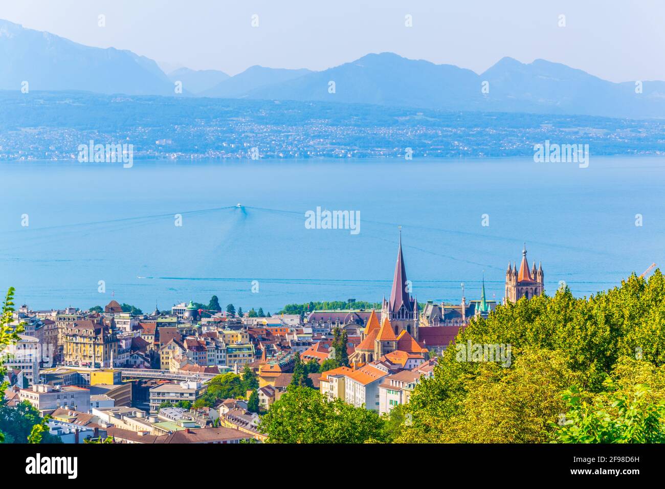 Aerial view of swiss city Lausanne, Switzerland Stock Photo - Alamy