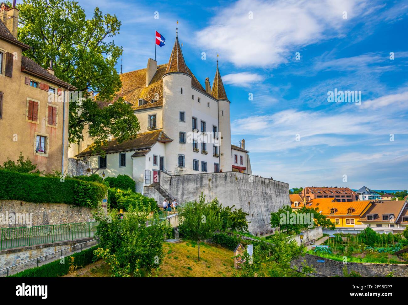 White Chateau de Nyon in Switzerland Stock Photo - Alamy