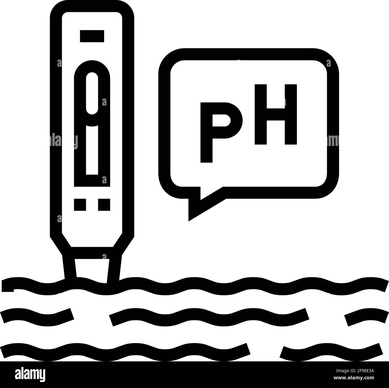 ph water line icon vector illustration Stock Vector Image & Art - Alamy