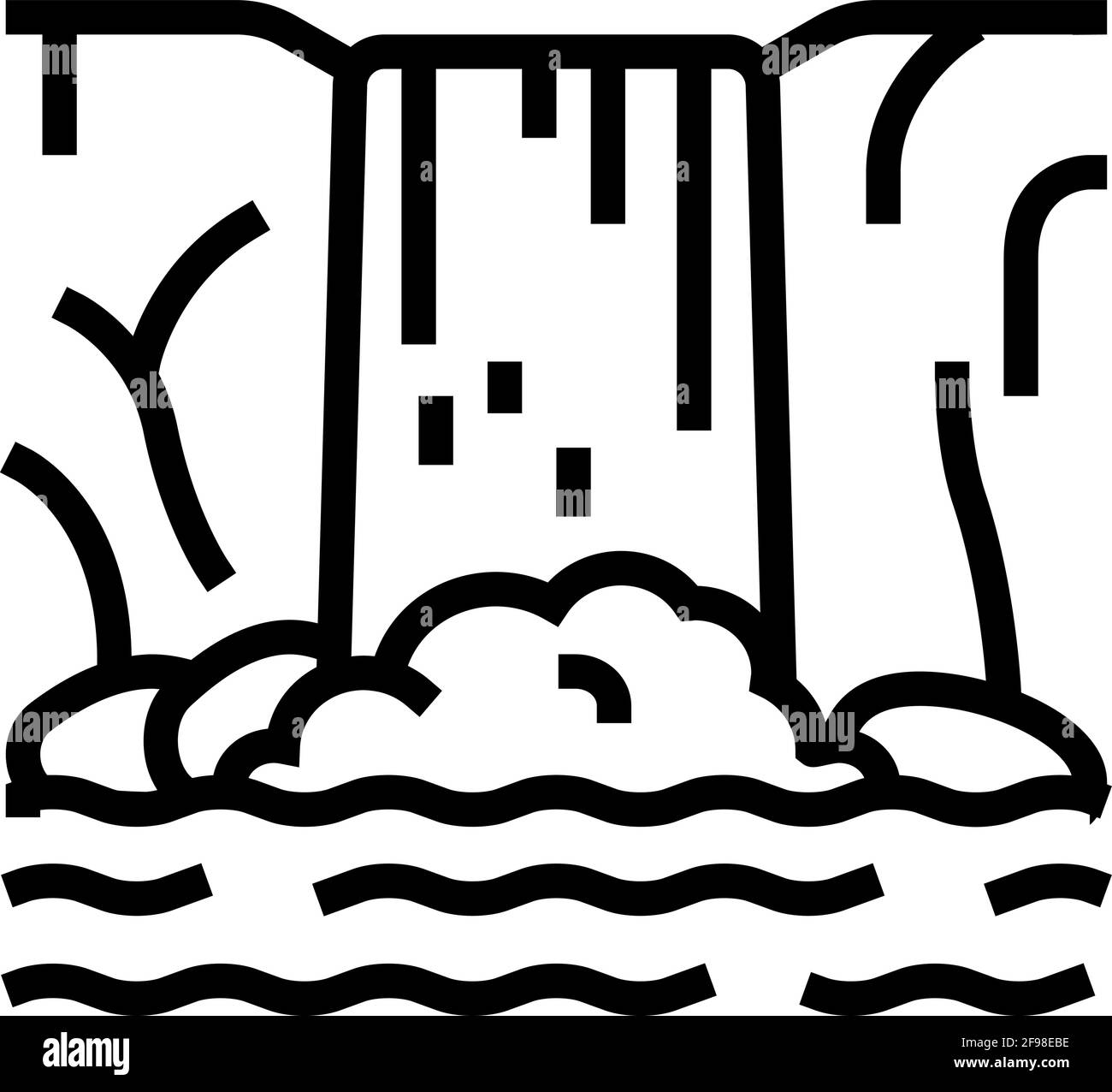 Linear waterfall Black and White Stock Photos & Images - Alamy