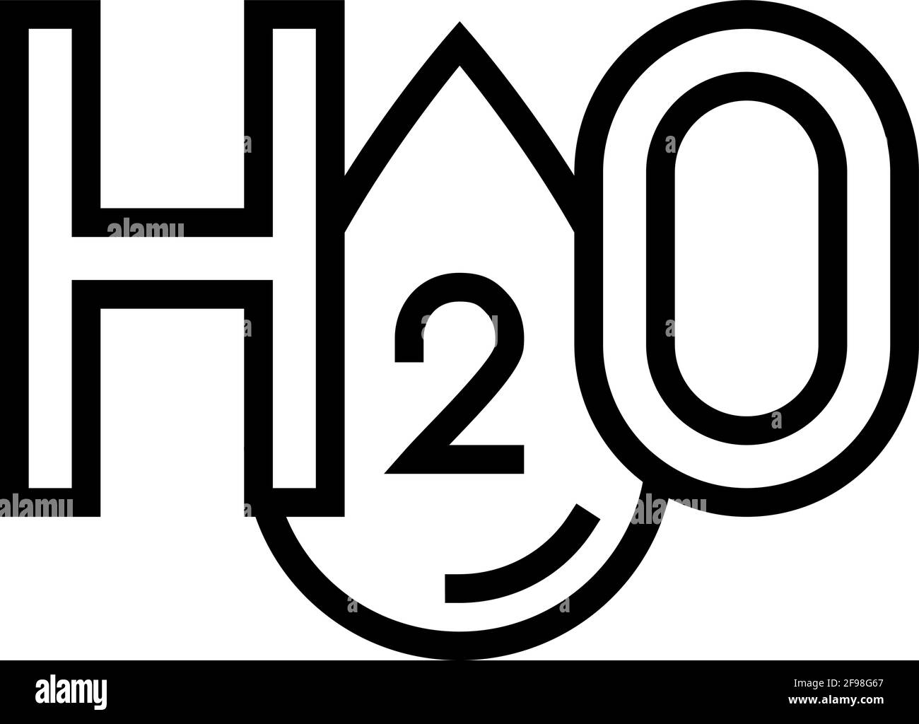 H2o molecule Black and White Stock Photos & Images - Alamy