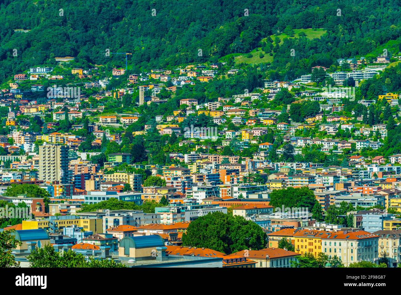 Aerial view of Lugano, Switzerland Stock Photo - Alamy