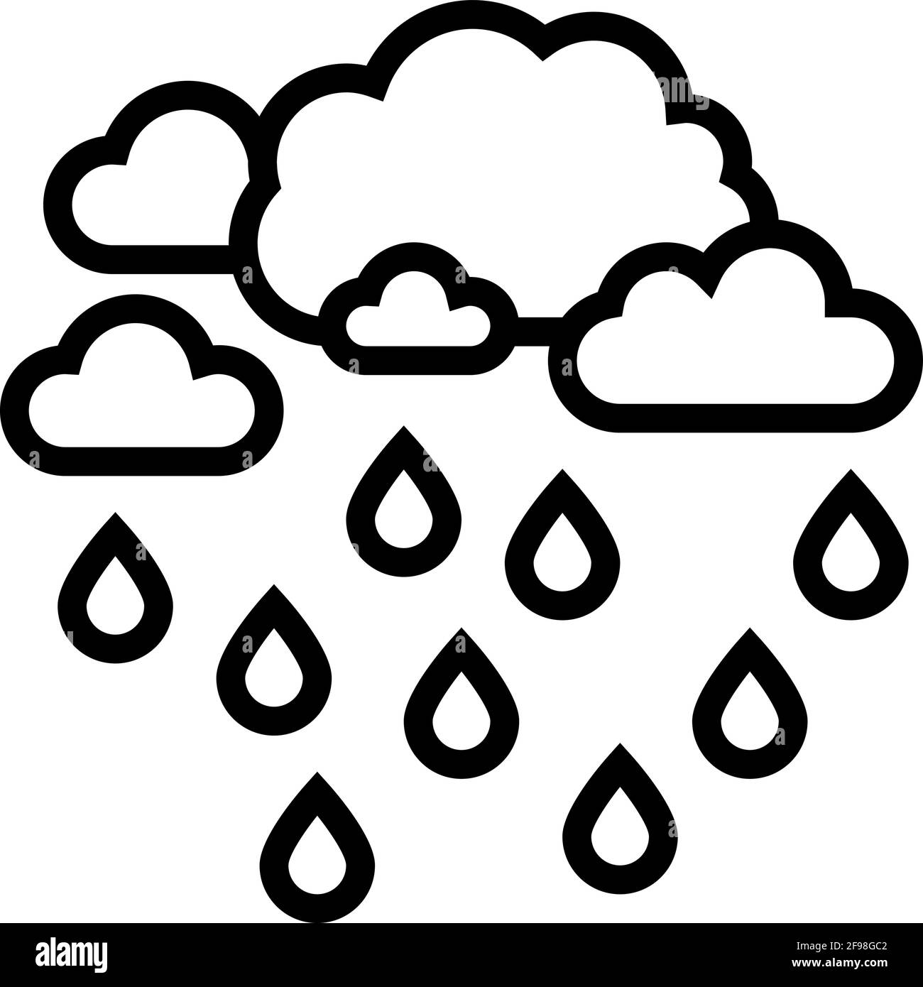 precipitation water line icon vector illustration Stock Vector Image ...