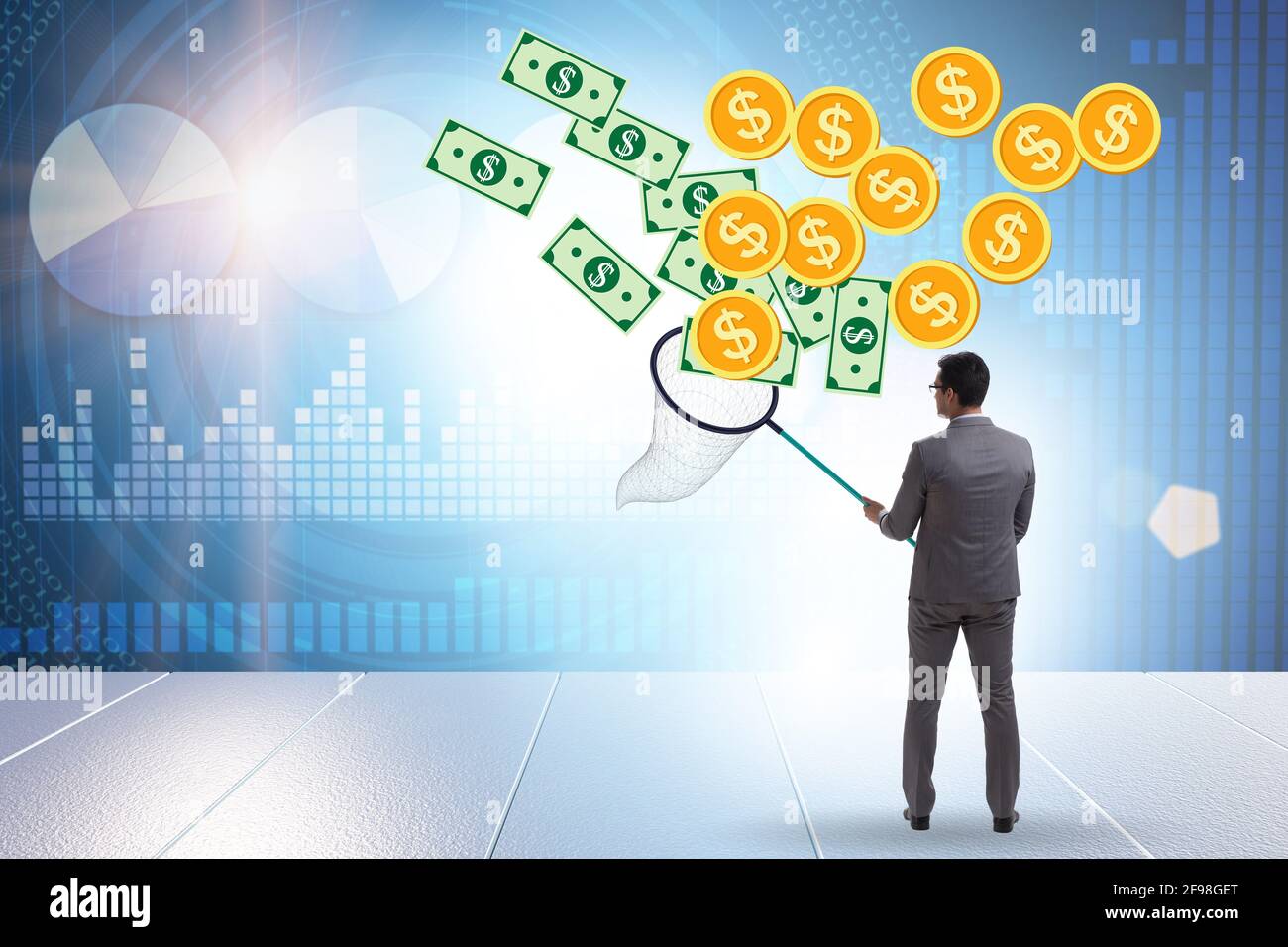 Capturing money with net hi-res stock photography and images - Alamy
