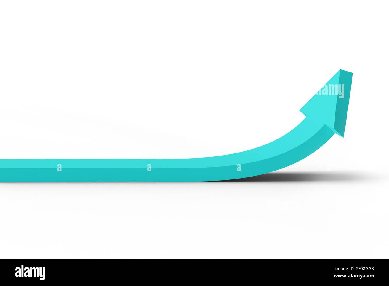 Simple arrow indicating the growth - 3d rendering Stock Photo - Alamy