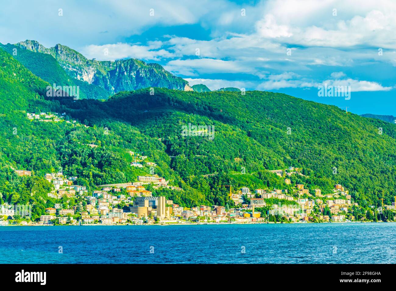 Campione d'Italia village in Italian exclave near Lugano Stock Photo ...