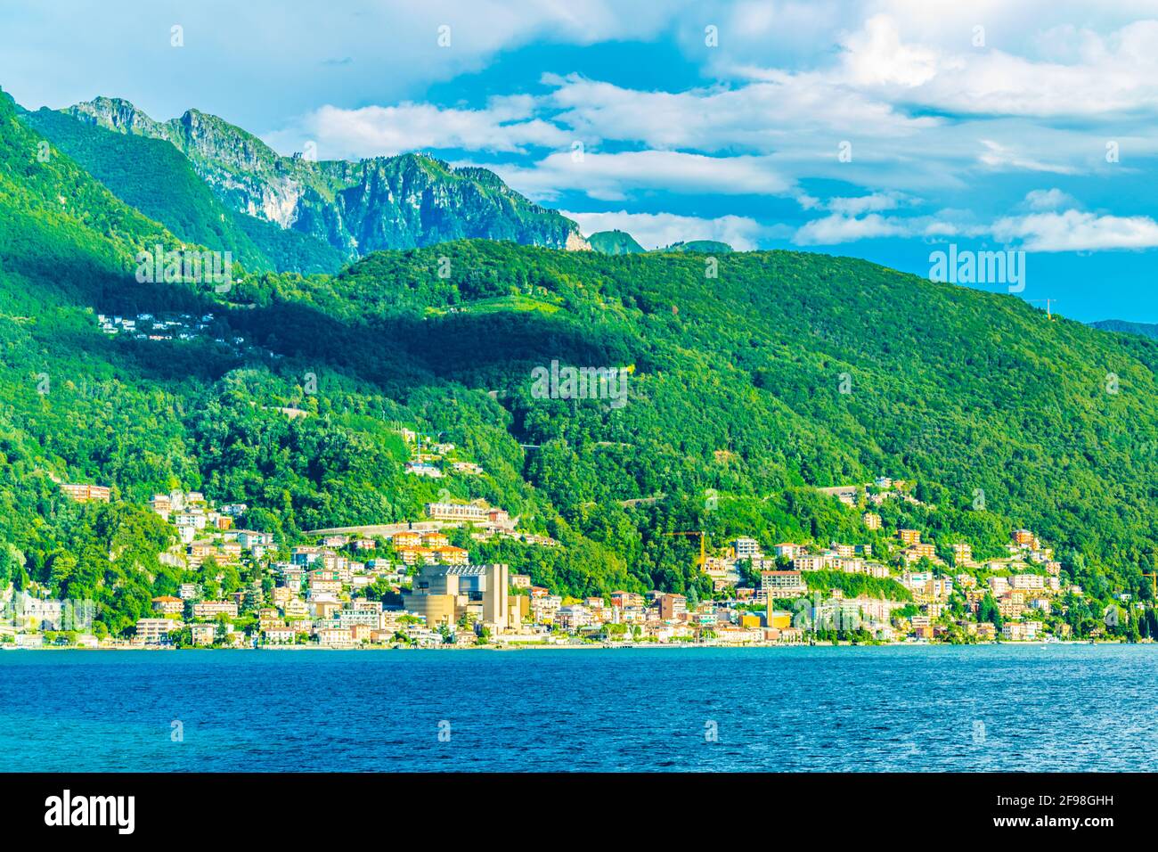 Campione d'Italia village in Italian exclave near Lugano Stock Photo ...