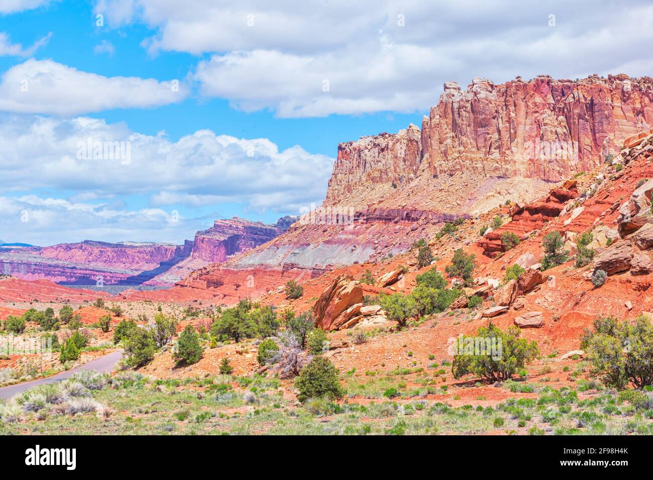 Sandstone cliffs, Capitol Reef National Park, Utah, USA, North America ...