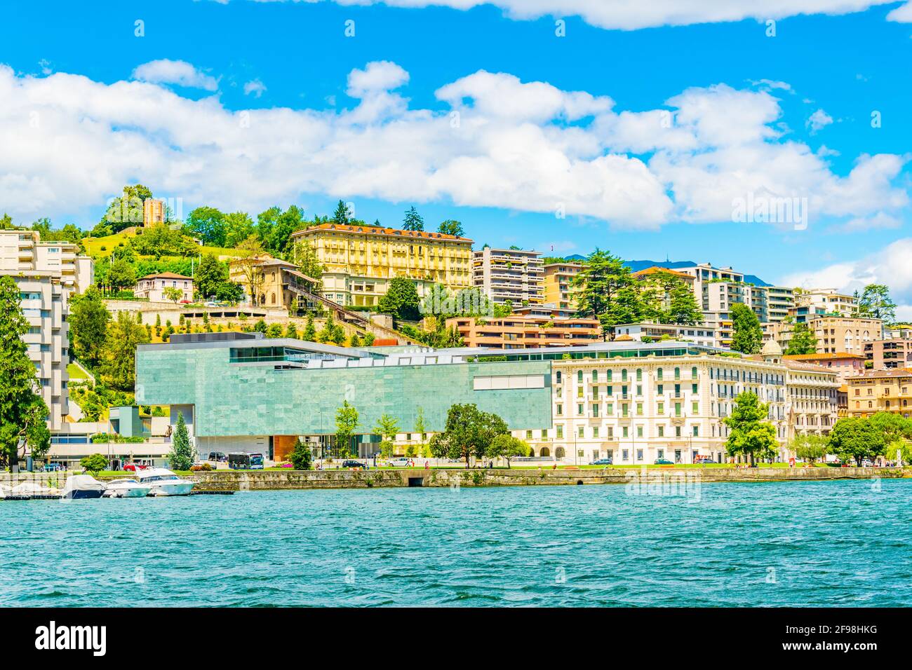LAC Lugano Arte e Cultura, a cultural center in Swiss city Lugano Stock ...