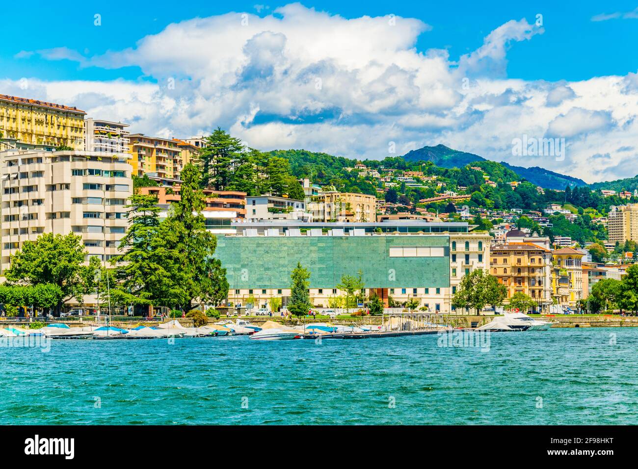 LAC Lugano Arte e Cultura, a cultural center in Swiss city Lugano Stock ...