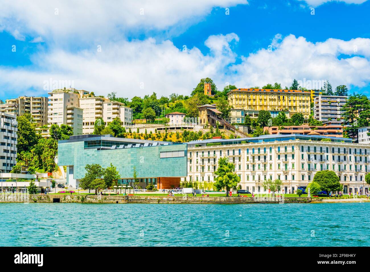 LAC Lugano Arte e Cultura, a cultural center in Swiss city Lugano Stock ...