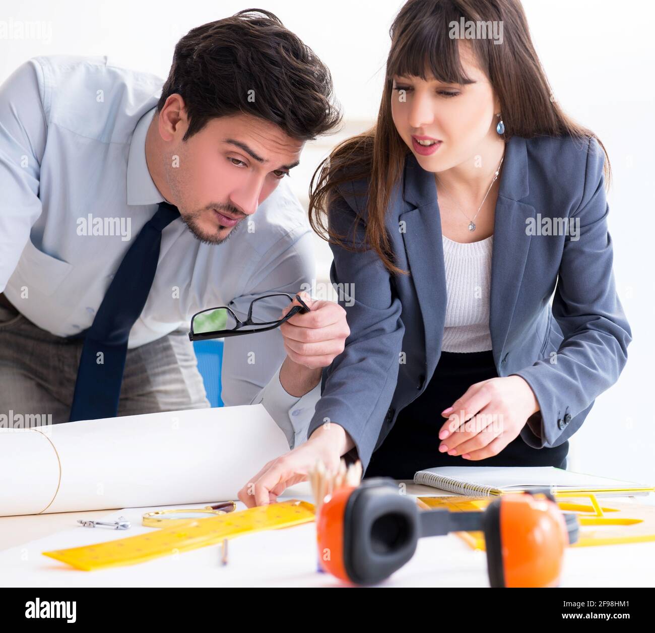 The engineers working on new project Stock Photo - Alamy