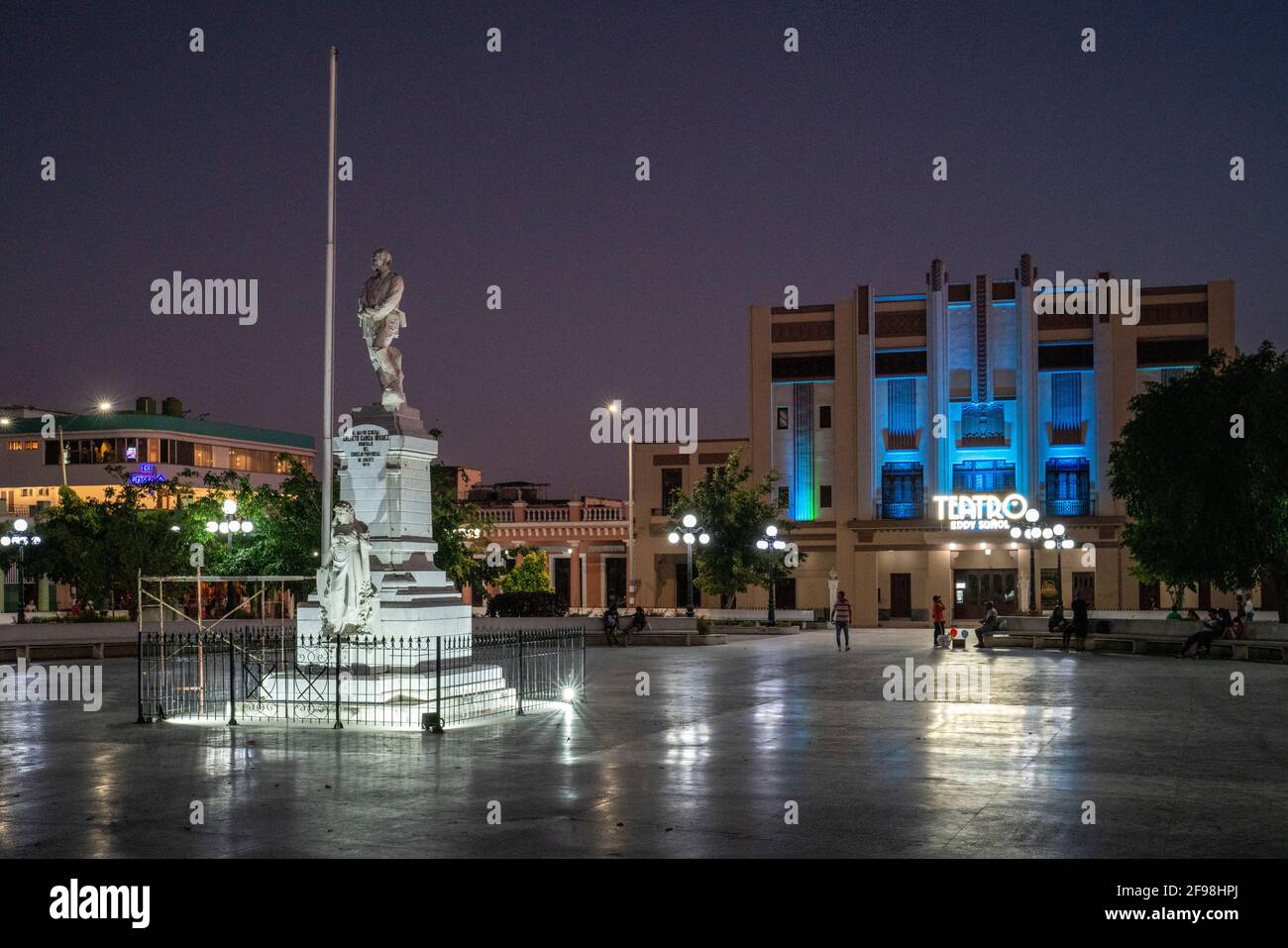 Parque calixto garcia with statue eddy sunol in holguin hi-res stock ...