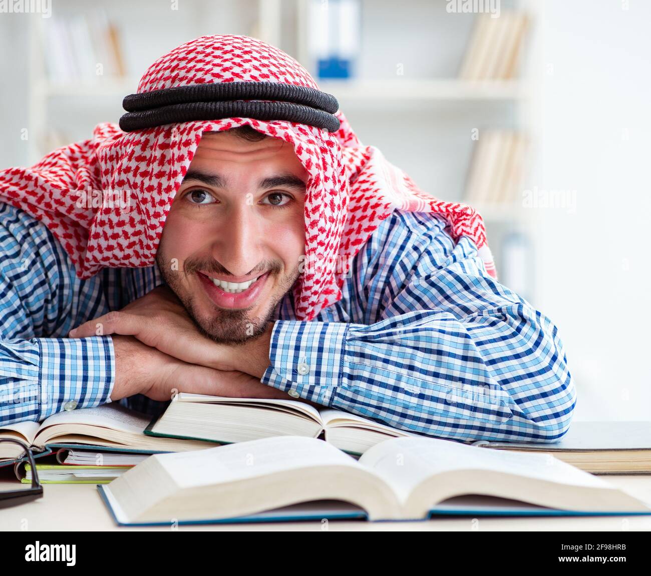The arab student preparing for university exams Stock Photo - Alamy