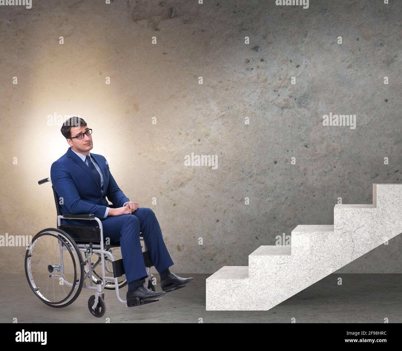 The accessibility concepth with wheelchair for disabled Stock Photo - Alamy