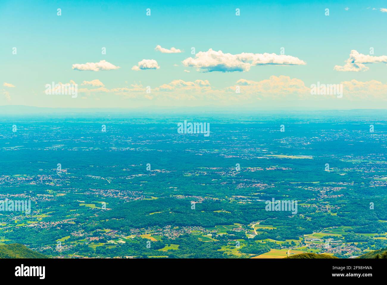 Aerial view of Milano from Monte Generoso in Switzerland Stock Photo ...