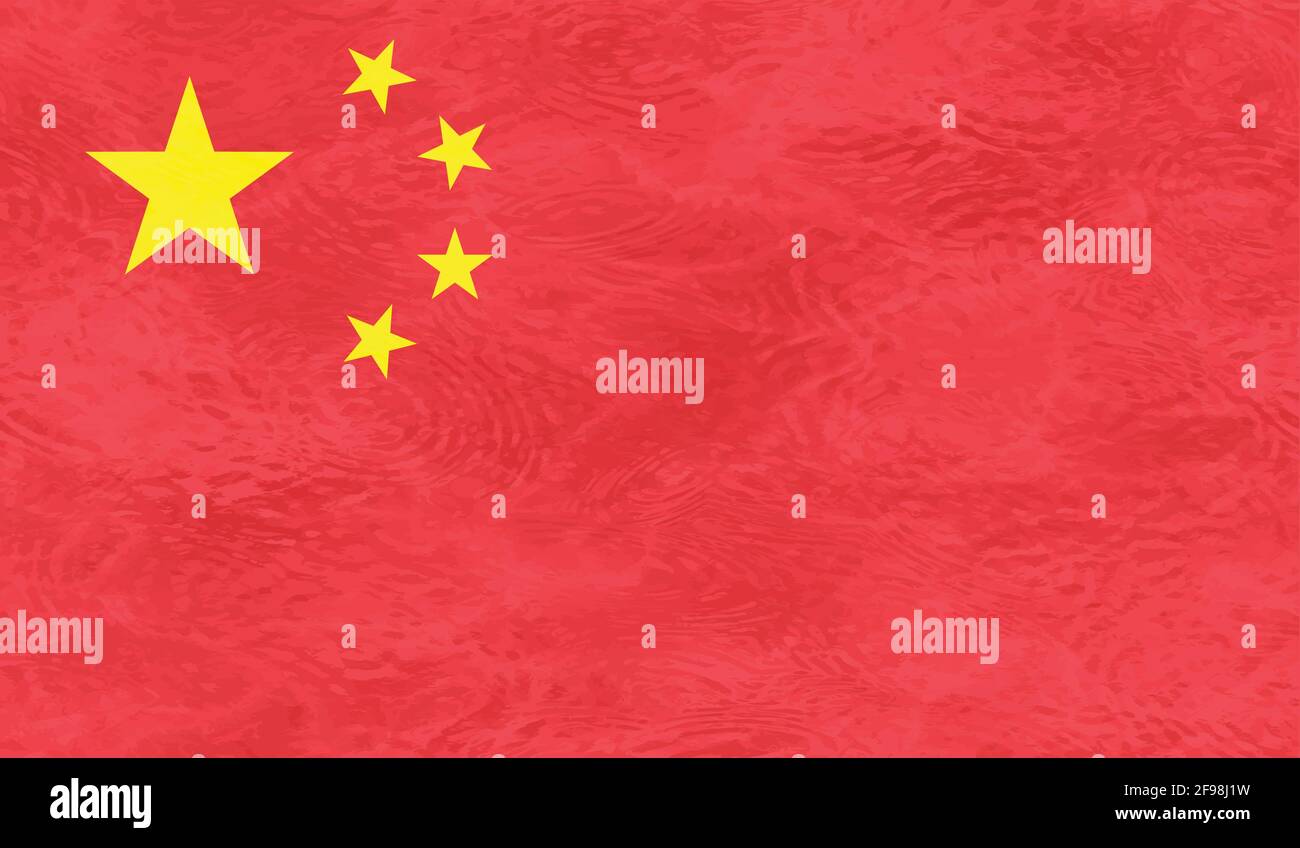 Grunge China flag textured background. Vector illustration Stock Vector ...