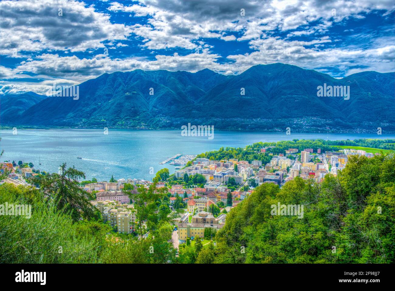 aerial view of Locarno, Switzerland Stock Photo - Alamy