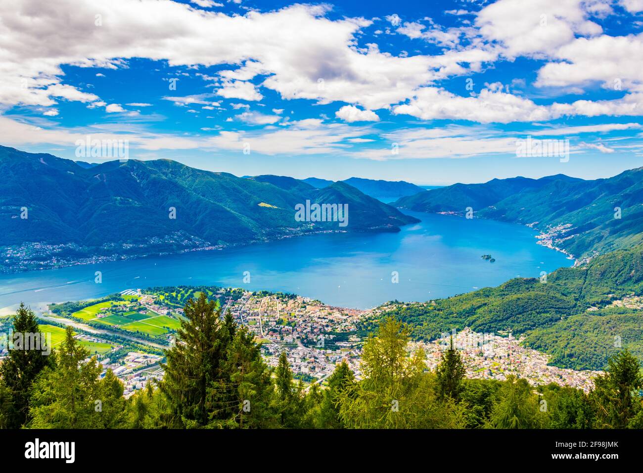 Aerial view of Locarno and Lago Maggiore in Switzerland Stock Photo - Alamy