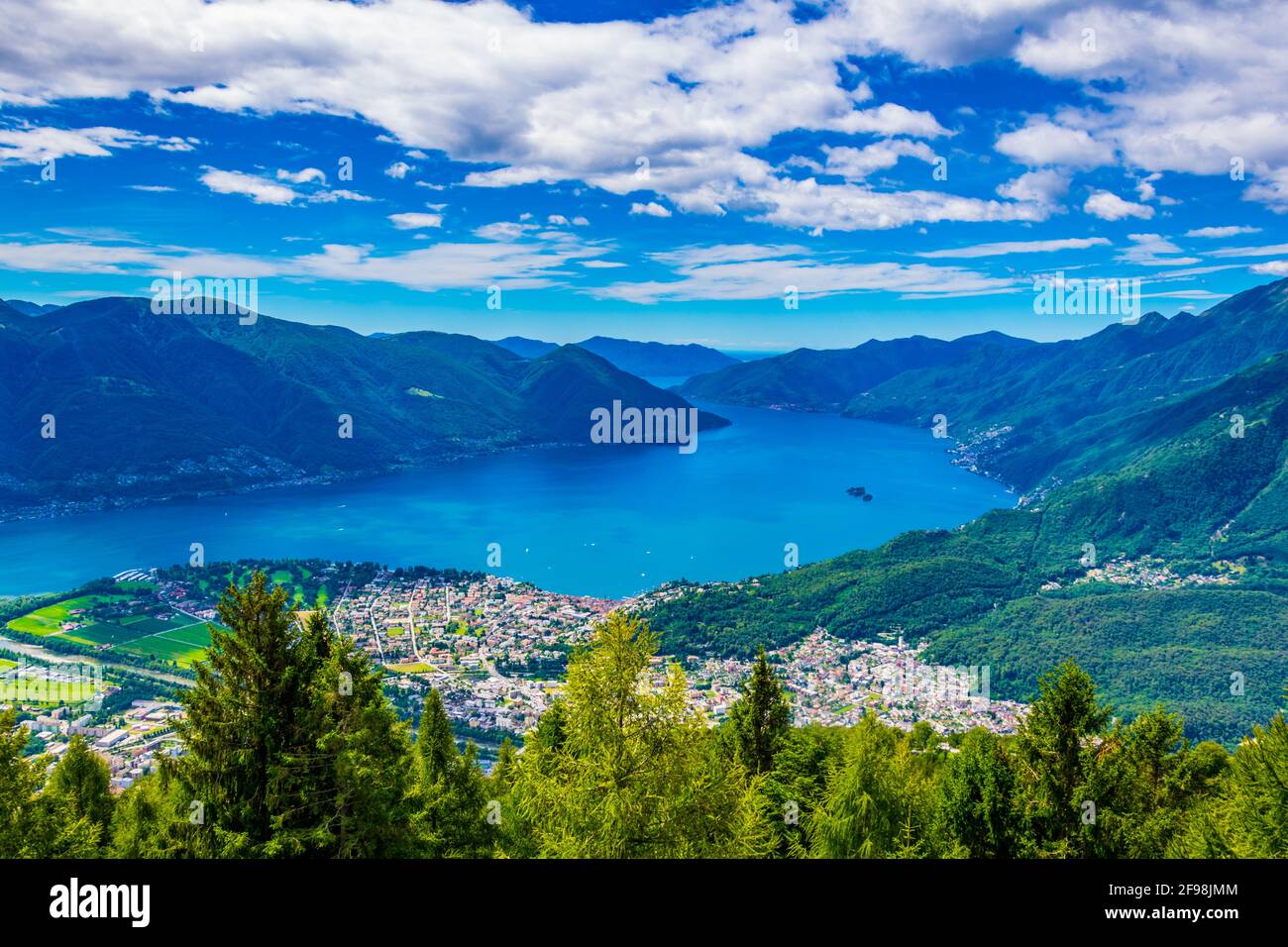 Aerial view of Locarno and Lago Maggiore in Switzerland Stock Photo - Alamy
