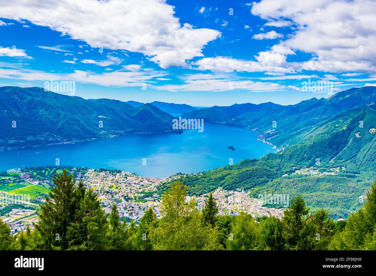 Aerial view of Locarno and Lago Maggiore in Switzerland Stock Photo - Alamy