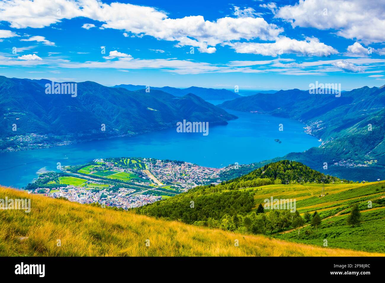 Aerial view of Locarno and Lago Maggiore in Switzerland Stock Photo - Alamy