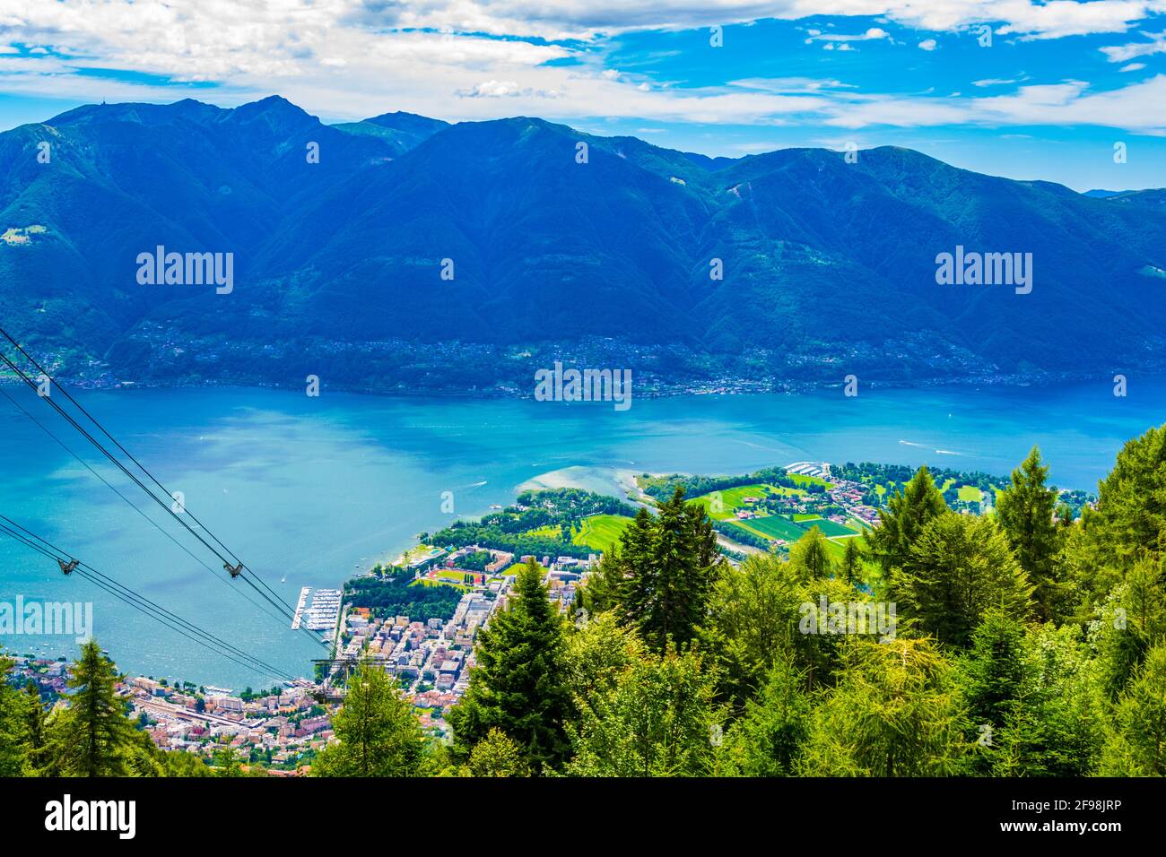 Aerial view of Locarno and Lago Maggiore in Switzerland Stock Photo - Alamy