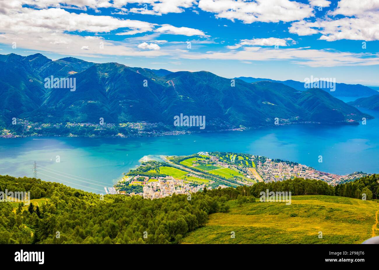 Aerial view of Locarno and Lago Maggiore in Switzerland Stock Photo - Alamy
