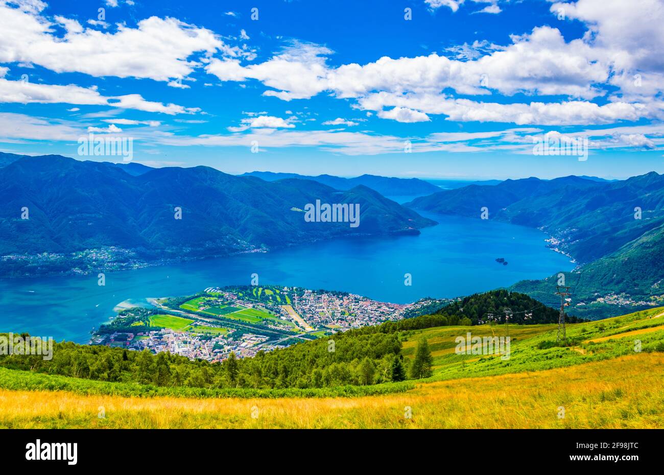 Aerial view of Locarno and Lago Maggiore in Switzerland Stock Photo - Alamy
