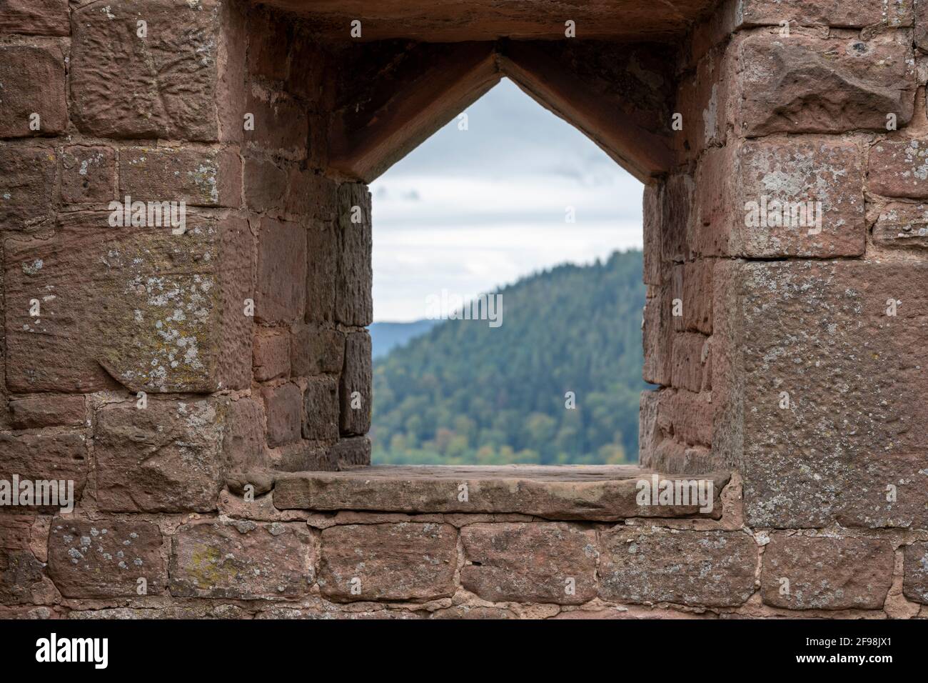 Germany, Rhineland-Palatinate, Trifels Castle a rock castle in the ...