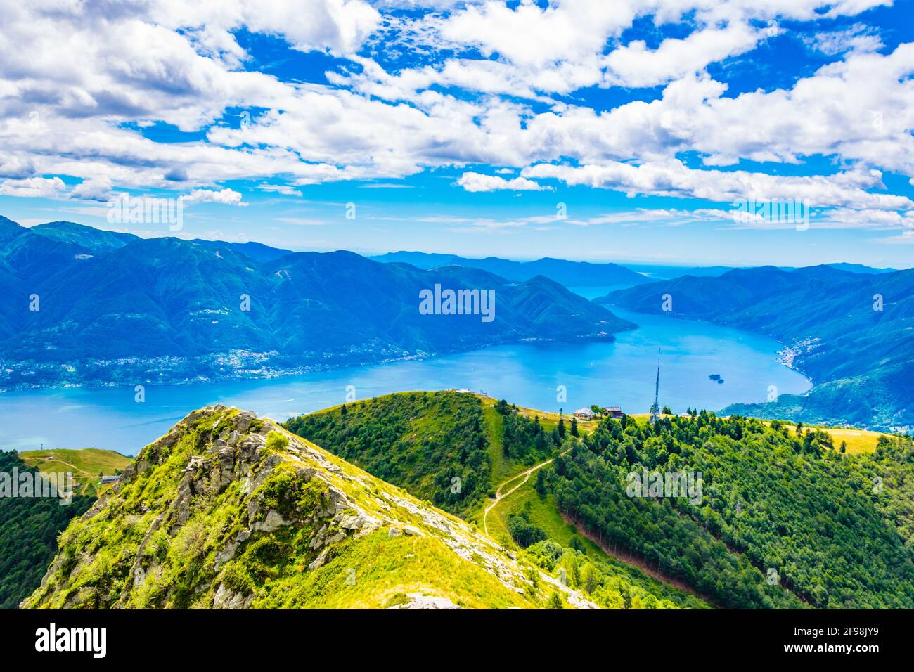 Aerial view of Locarno and Lago Maggiore in Switzerland Stock Photo - Alamy