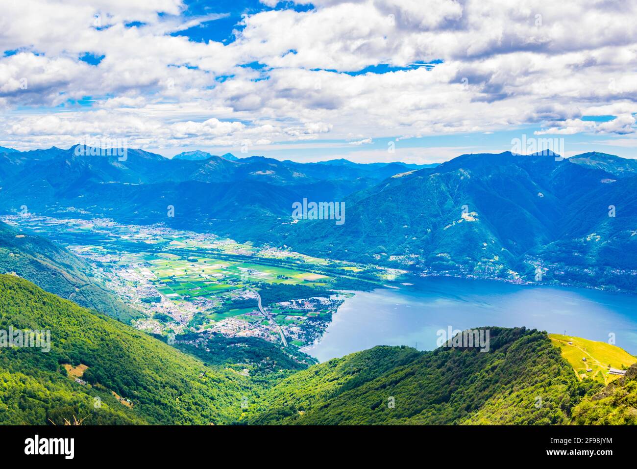 Aerial view of Locarno and Lago Maggiore in Switzerland Stock Photo - Alamy
