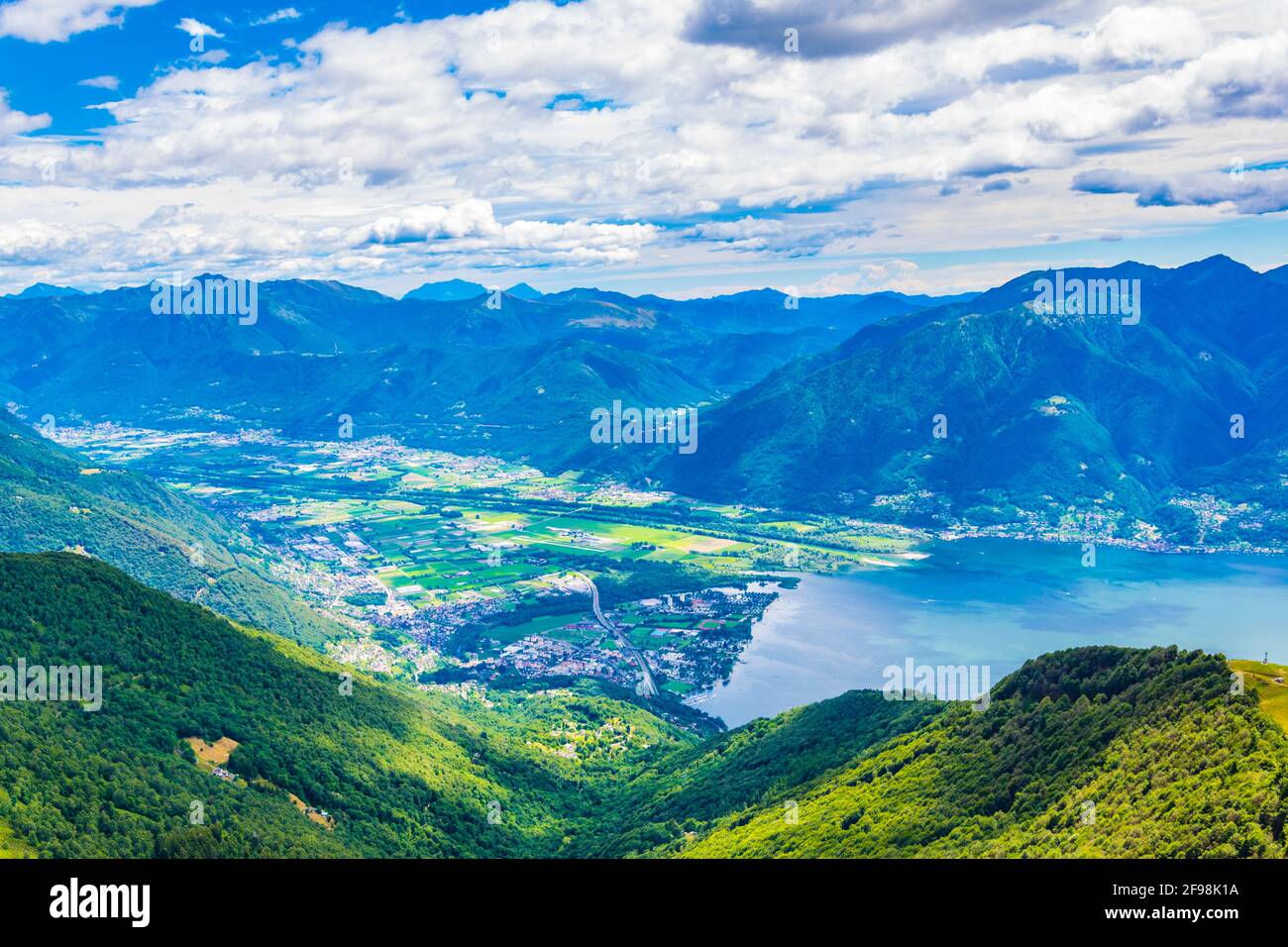 Aerial view of Locarno and Lago Maggiore in Switzerland Stock Photo - Alamy