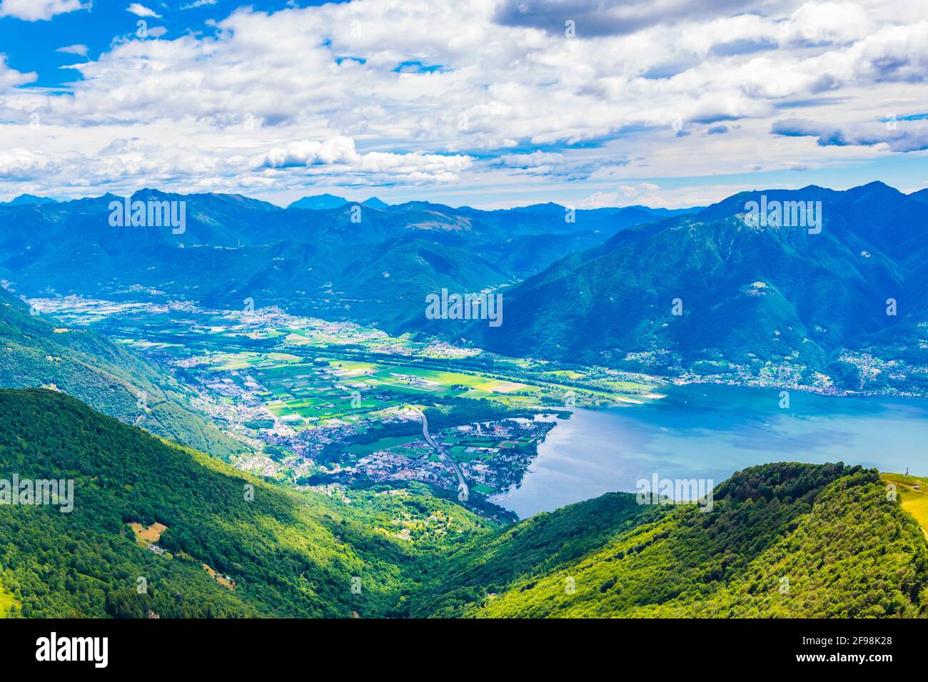 Aerial view of Locarno and Lago Maggiore in Switzerland Stock Photo - Alamy