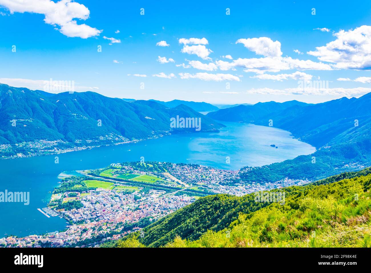 Aerial view of Locarno and Lago Maggiore in Switzerland Stock Photo - Alamy