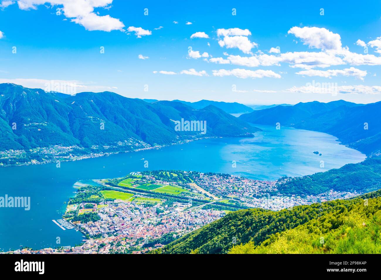 Aerial view of Locarno and Lago Maggiore in Switzerland Stock Photo - Alamy