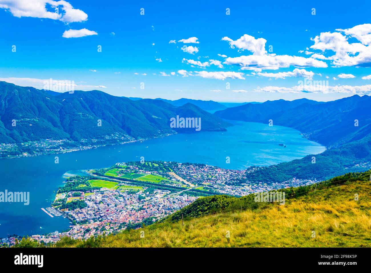 Aerial view of Locarno and Lago Maggiore in Switzerland Stock Photo - Alamy