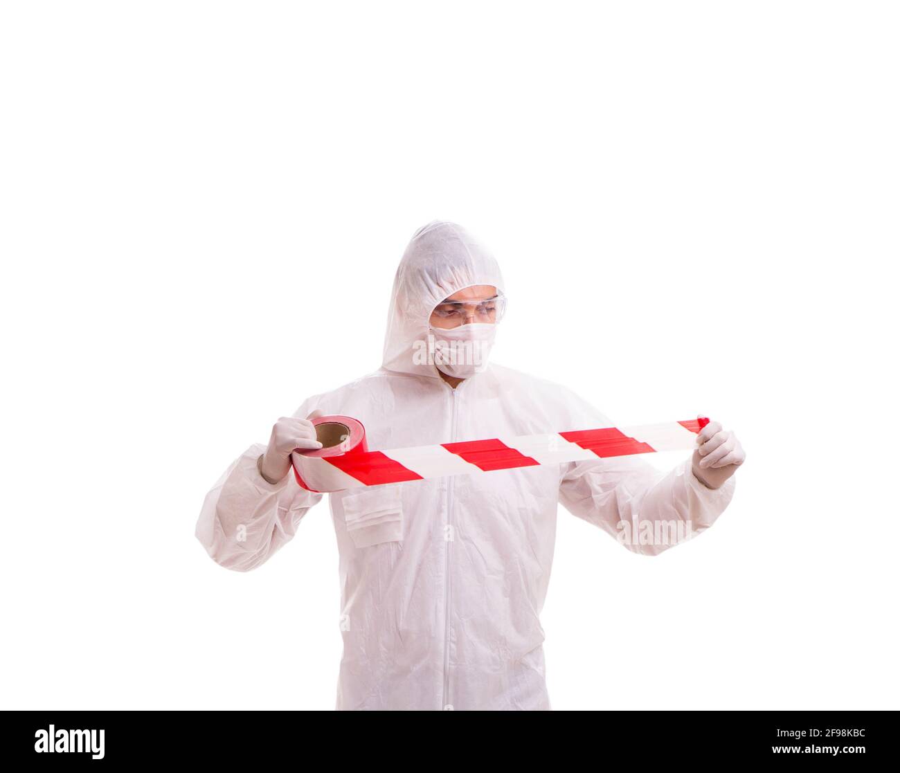 Man in forensic suit collecting hi-res stock photography and images - Alamy