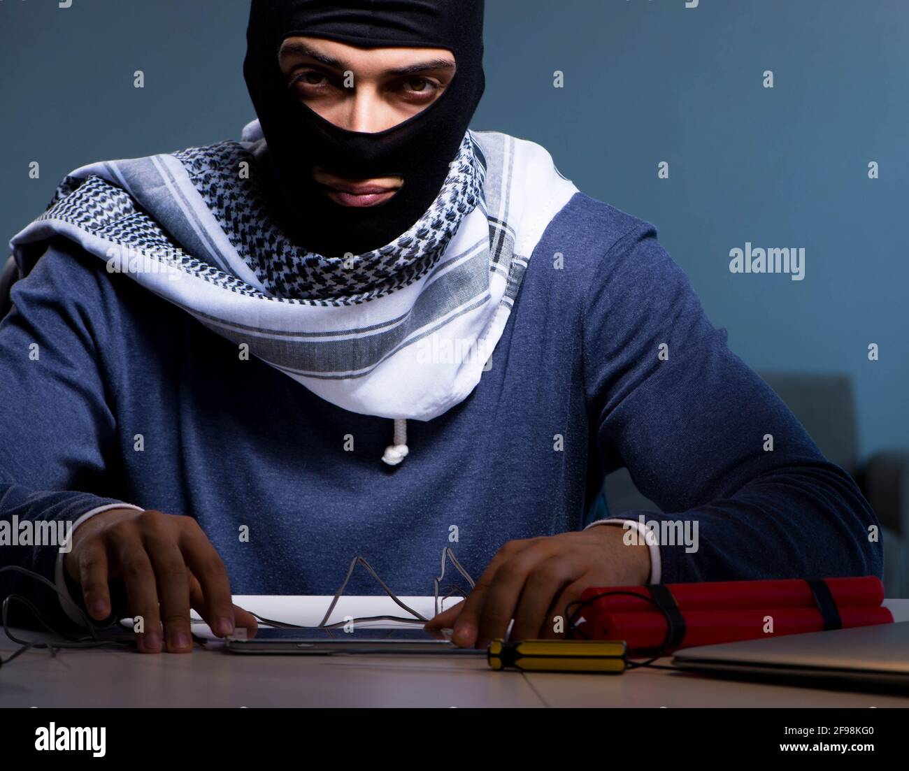 The terrorist bomber preparing dynamite bomb Stock Photo - Alamy